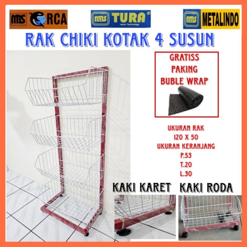 Jual Rak chiki 4 susun MBS rak jajanan warung rak serbaguna Rak ...