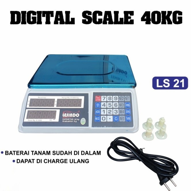 Jual Timbangan Digital Buah Sayur / Timbangan Laundry Digital Scale 40 ...
