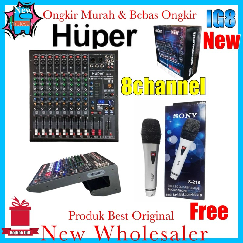 Jual Mixer Huper IG8New Original Resmi Mixing Audio 8 channel Resmi terbaru | Shopee Indonesia