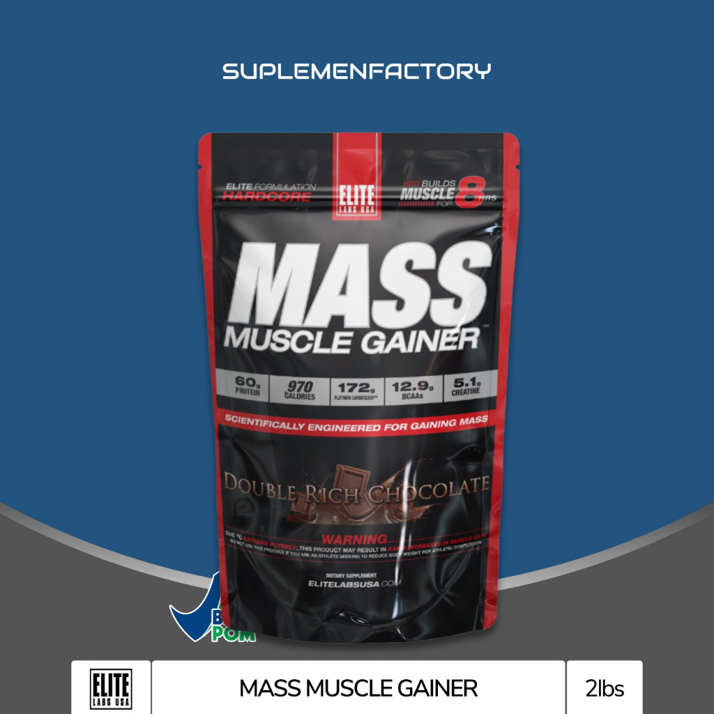 Jual Elitelabs Mass Muscle Gainer 2 Lbs Weight Protein | Shopee Indonesia