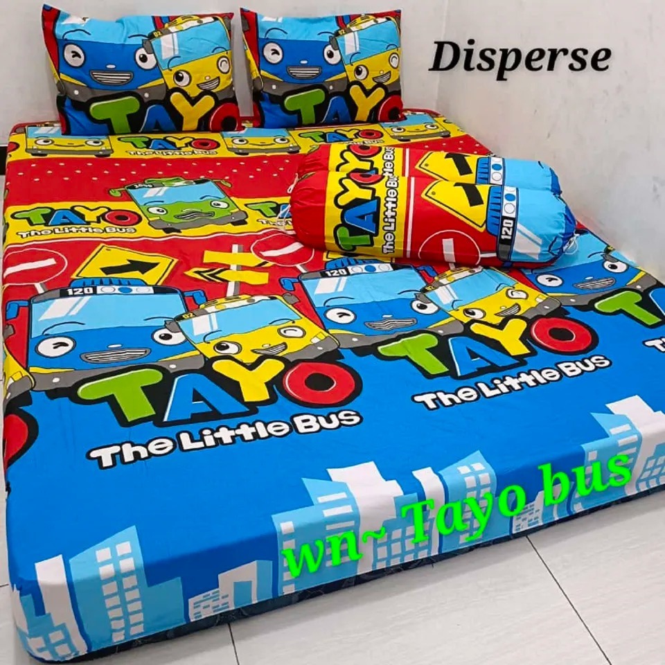 Jual SPREI SEPRAI HOMEMADE BEST SELLER MOTIF SAPI MILKY COW TAYO BTS ...