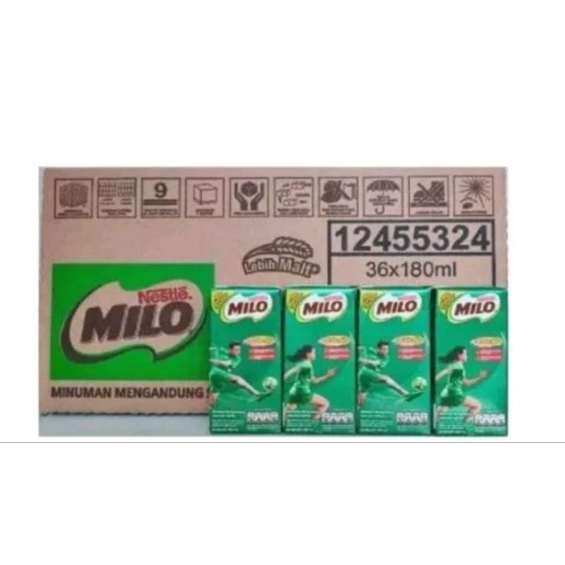 Jual milo uht 180ml coklat 1 karton (isi 36 kotak) | Shopee Indonesia