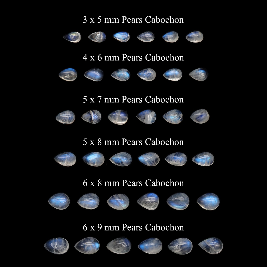 Jual NATURAL RAINBOW MOONSTONES PEARS SIZE 3x5 mm - 6x9 mm | BATU ...