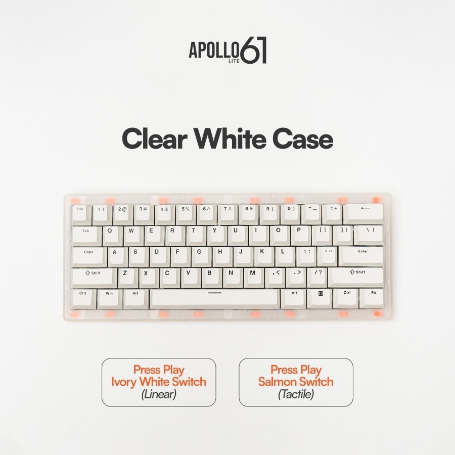 Jual Press Play APOLLO61 / APOLLO 61 Lite 60% RGB Hotswappable Gasket Wired Mechanical Keyboard ...