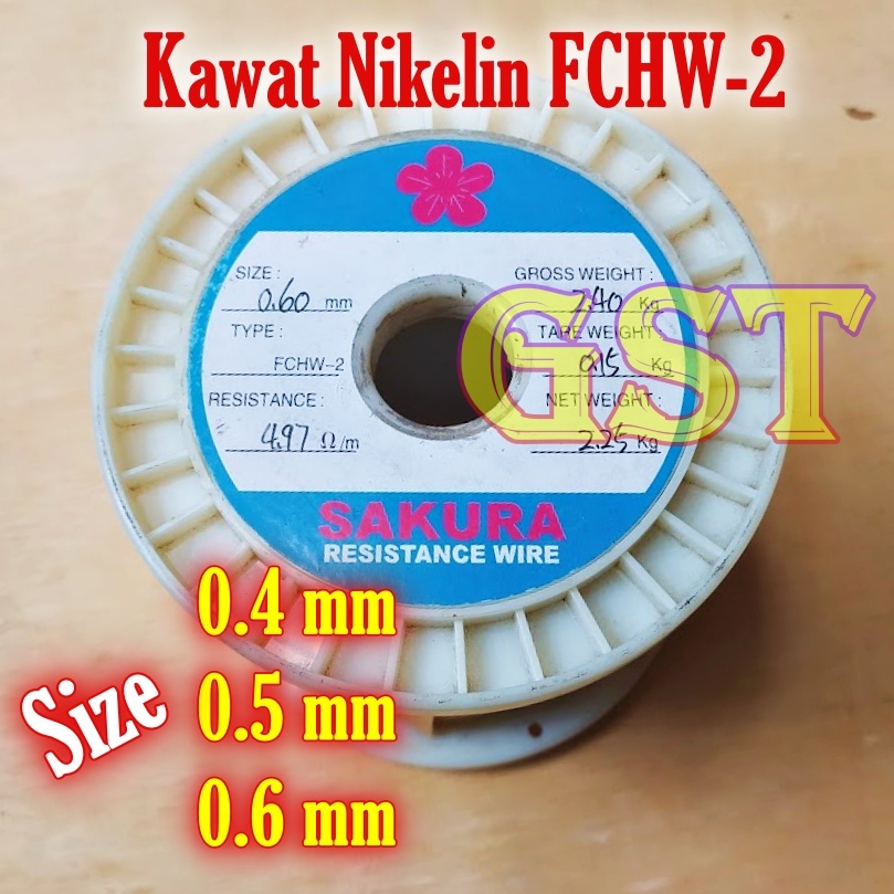 Jual 5M kawat nikelin 0.4 mm 0.5 mm 0.6 mm wire elemen pemanas nikel ...