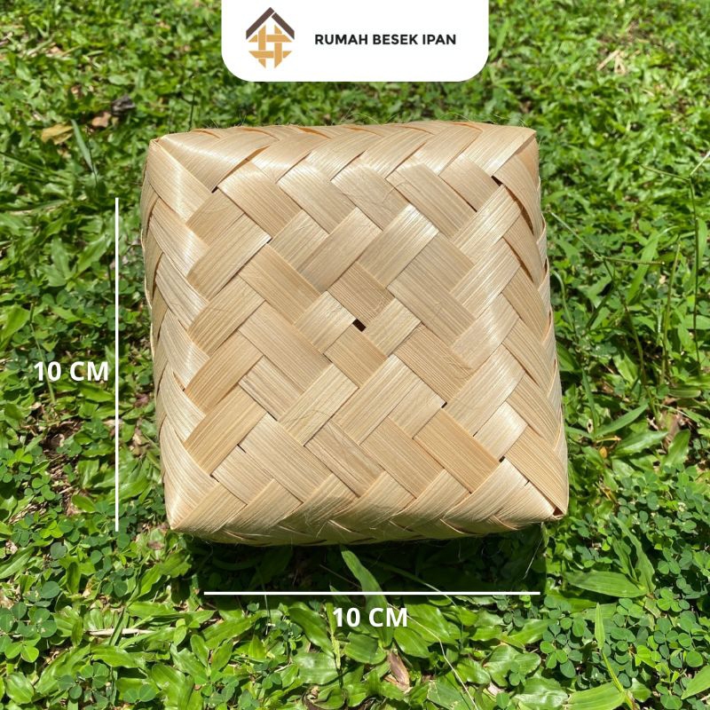 Jual Besek 10x10 cm/besek bambu murah/besek nasi | Shopee Indonesia
