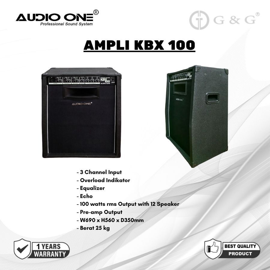 Jual Ampli Keyboard KBX 100 Audio One - Amplifier Speaker - G&G Online ...