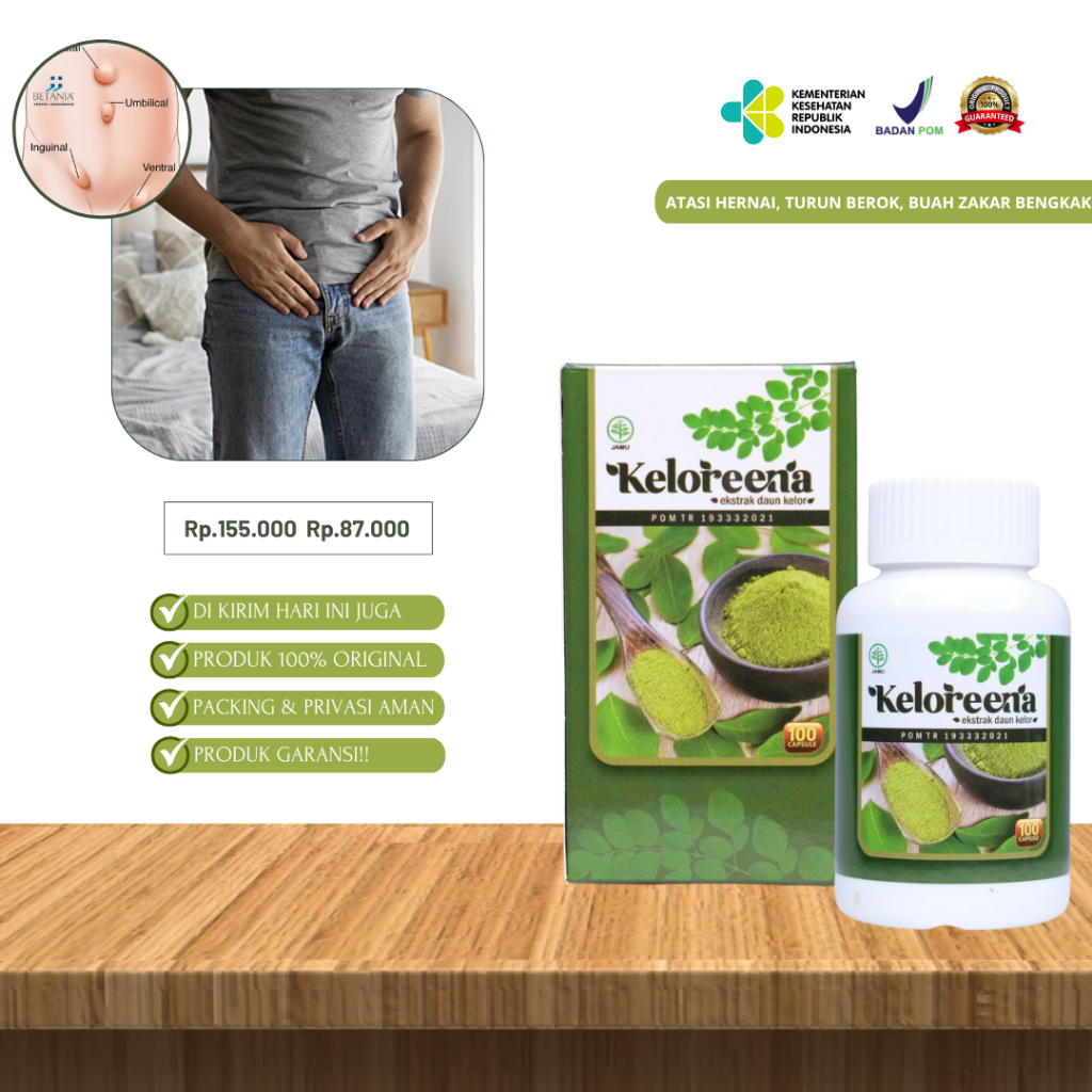 Jual Keloreena Kapsul Daun Kelor Asli Obat Hernia Herbal Alami - Obat ...