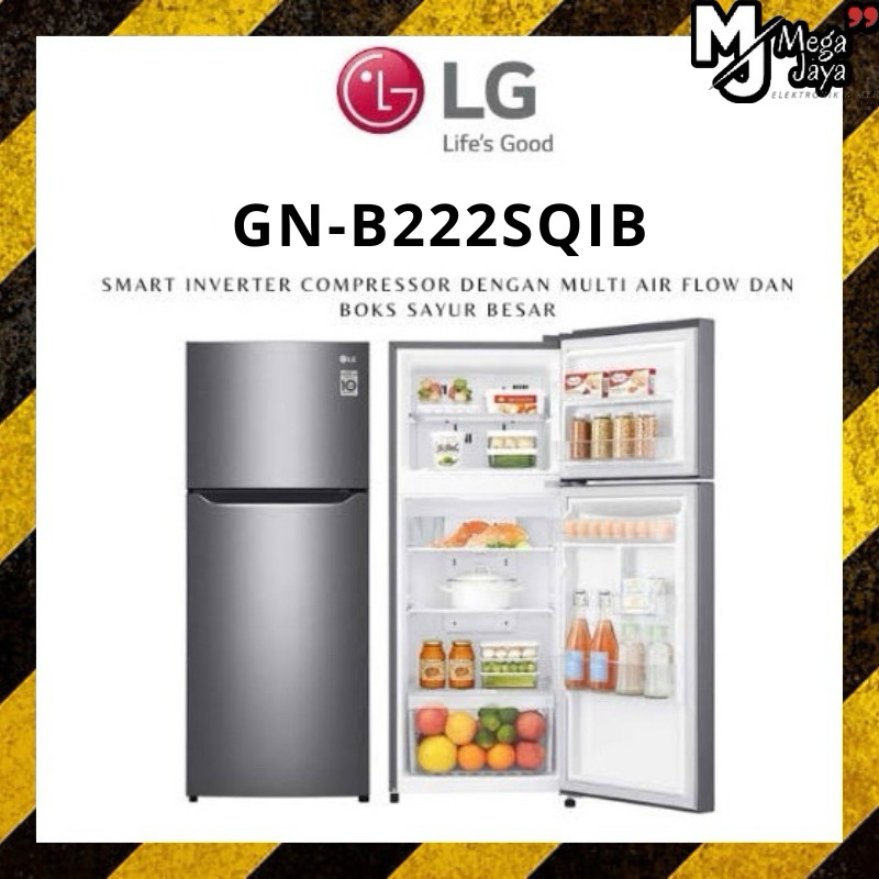 Jual KULKAS LG INVERTER GNB222SQIB KAPASITAS 225 LITER / GARANSI 10 ...