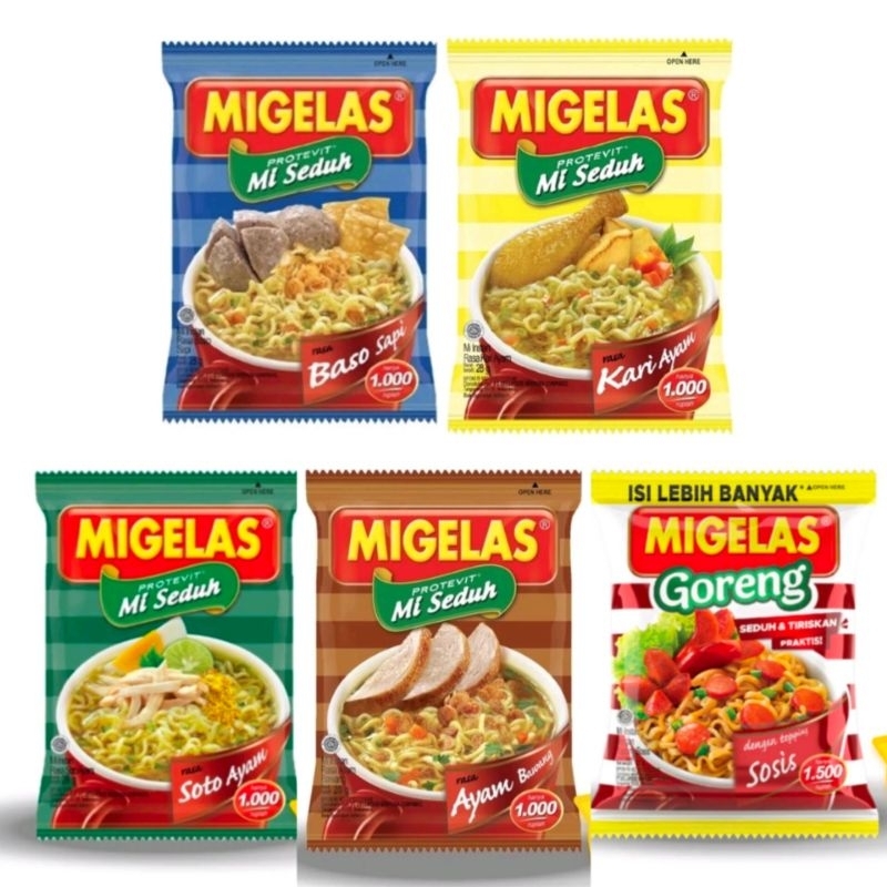 Jual MIGELAS MIE INSTAN SEDUH KUAH / GORENG 28/30 GR (ISI 10 PCS ...
