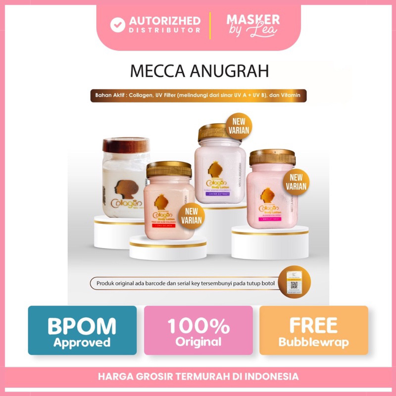 Jual Mecca Anugrah Collagen Body Lotion by SYB Original 100% (Bitcol) BPOM 130 ml | Shopee Indonesia