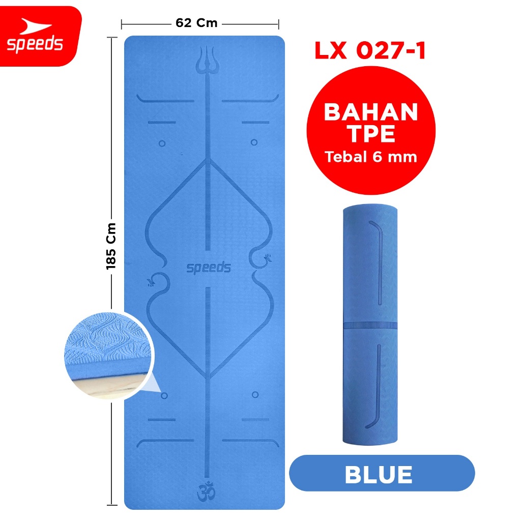 Jual SPEEDS Matras Yoga Mat Olahraga Senam Lantai Meditasi Gym Fitness ...