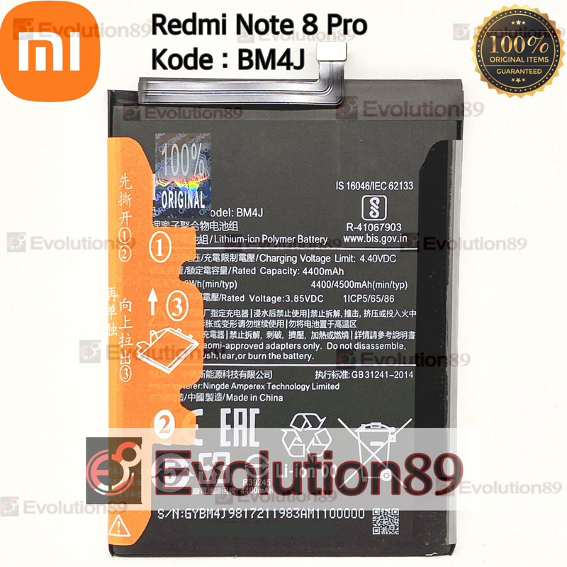 Jual Baterai Batre Xiaomi Redmi Note 8 Pro Original Batrei BM4J batere ...