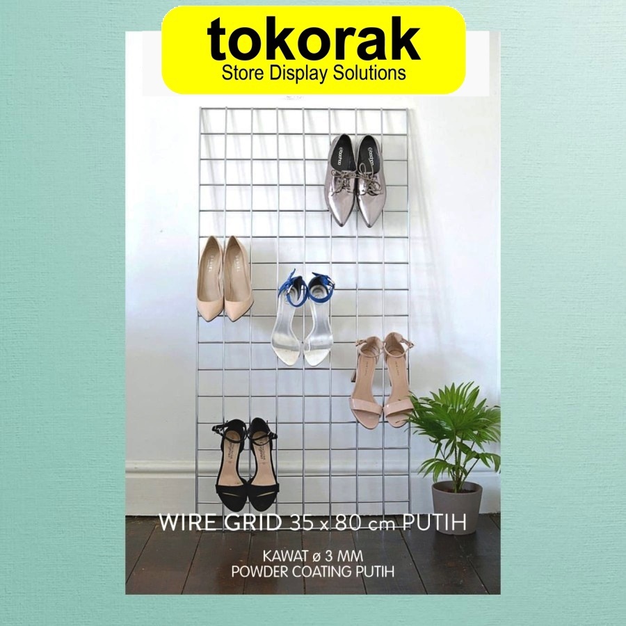 Jual WIRE GRID MESH 35 X 80 CM TB PUTIH KAWAT RAM TEBAL DINDING 35X80 ...