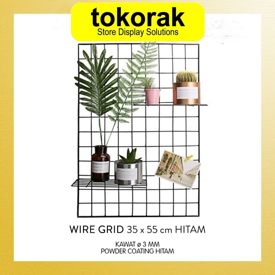 Jual WIRE GRID MESH 35 X 55 CM TB HITAM KAWAT RAM TEBAL DINDING 35X55 ...
