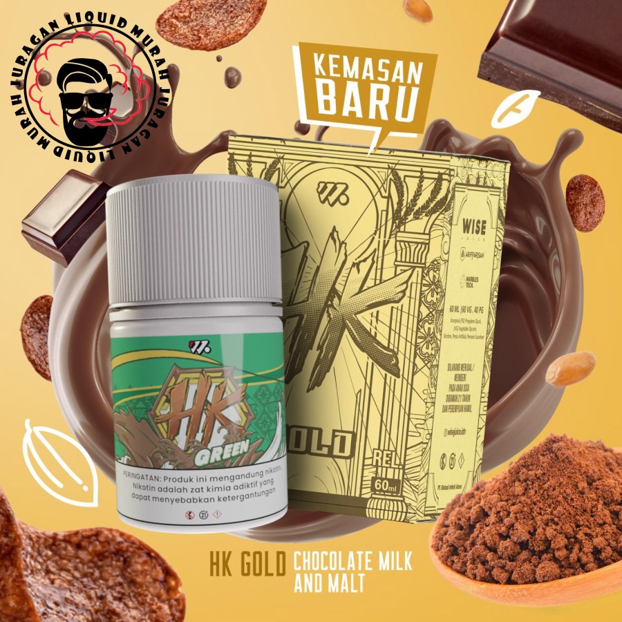 Jual HK V4 Gold Edition Green 60ml Liquid 3mg 6mg by Wise Juice x ...