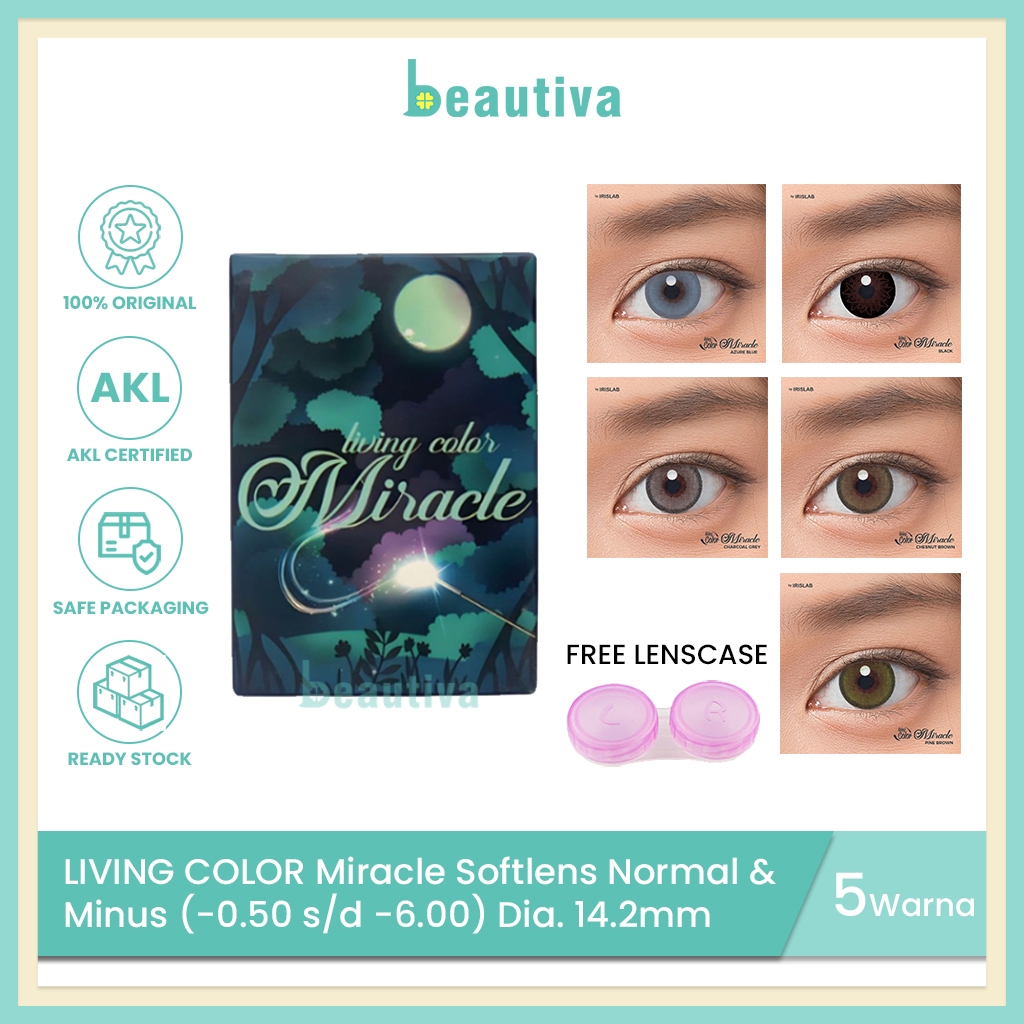Jual LIVING COLOR Miracle Softlens Normal & Minus (-0.50 s/d -6.00) Dia ...