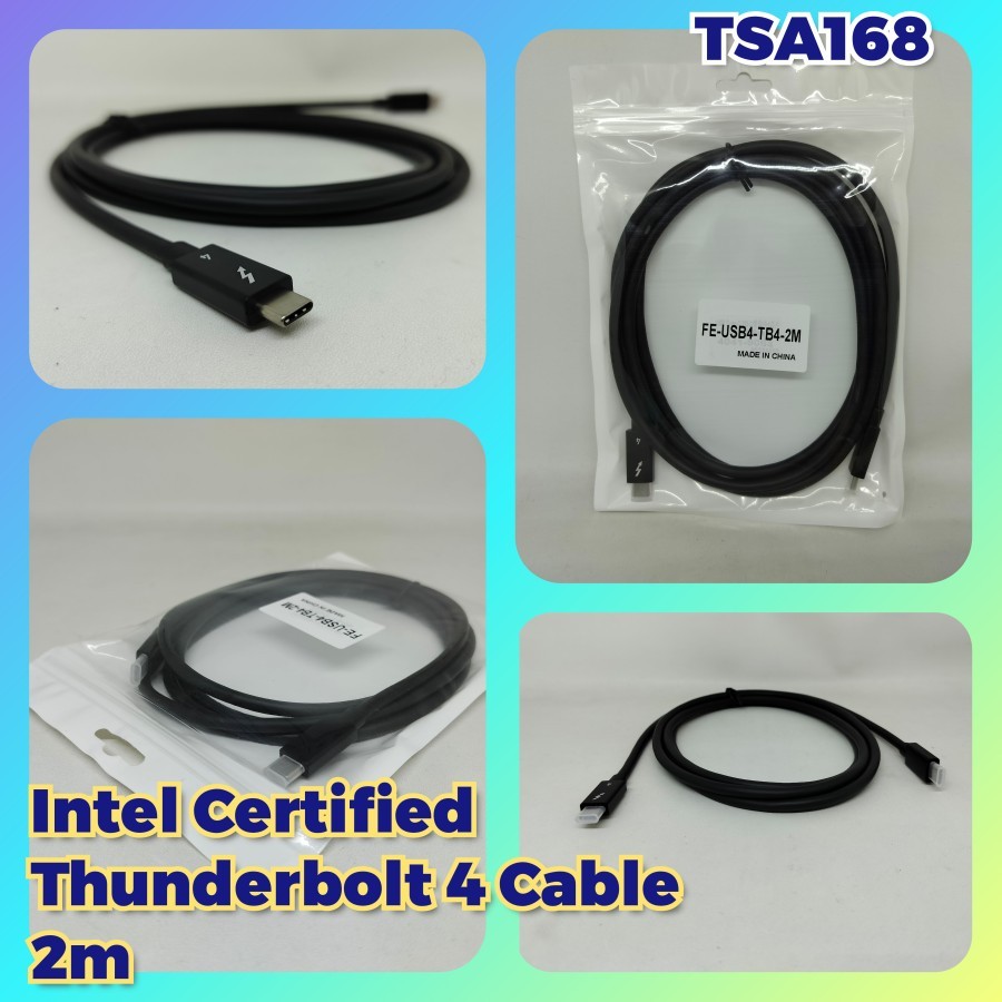 Jual Thunderbolt 4 Intel Certified USB-C Cable 2m 40Gbps 100W TB 4 TB3 TB4 2 Meter | Shopee ...