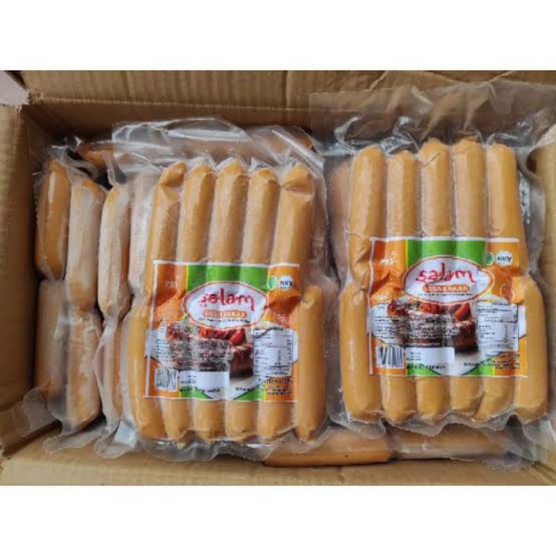 Jual Sosis Bakar Salam Mini 500 gr Isi 13 | Shopee Indonesia