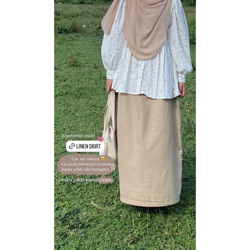 Jual ROK LINEN AISHA FULL FURING (READY STOCK) | Shopee Indonesia