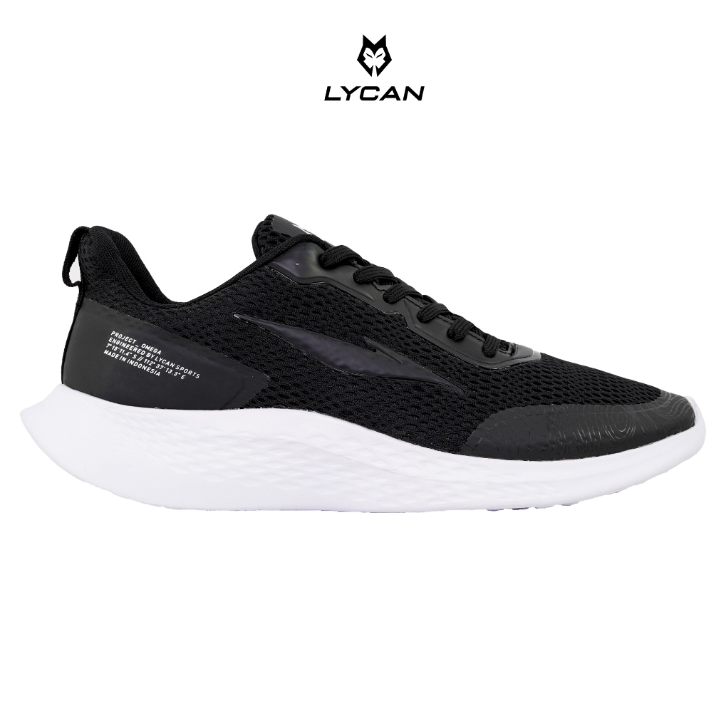 Jual LYCAN Sepatu Kasual Omega Black/White | Shopee Indonesia