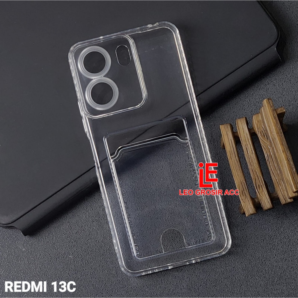 Jual POCO C65 CASE CARD BENING SOFT CASE CLEAR SLOT KARTU CASE WALLET ...