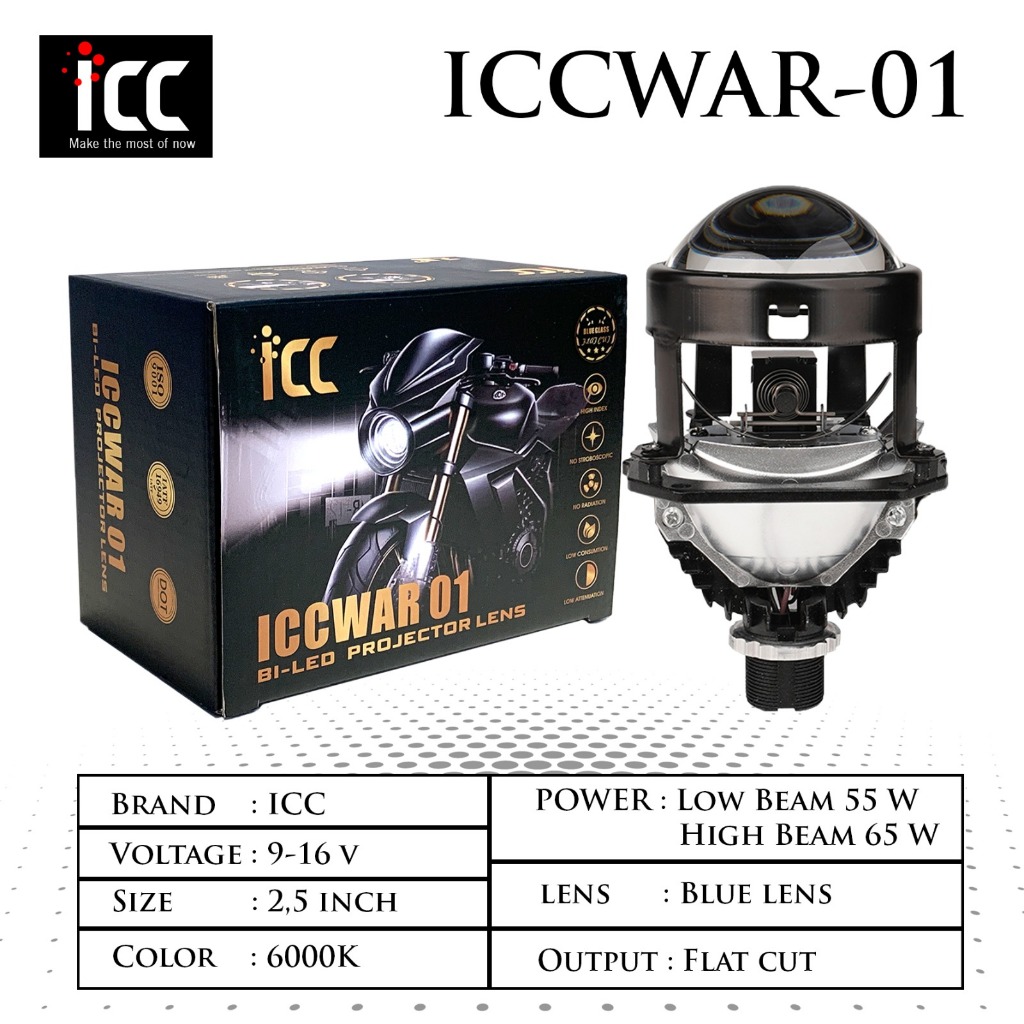 Jual Bilens LED Projector Lens Biled Bi-led ICCWAR 01 Devil Bluelens ...