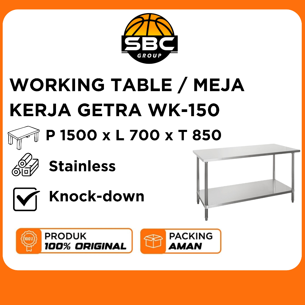 Jual WORKING TABLE / MEJA KERJA GETRA WK-150 | Shopee Indonesia