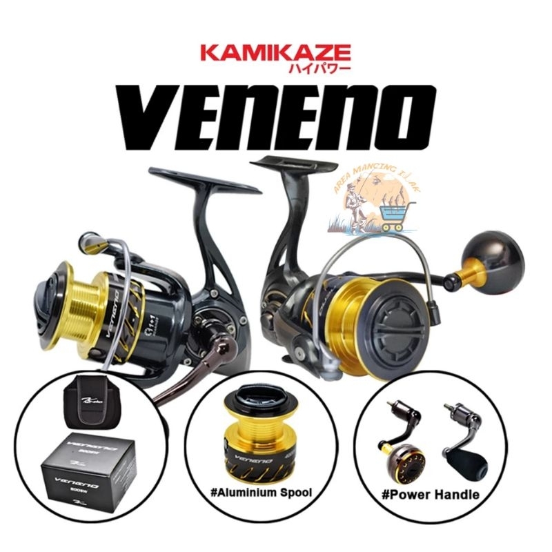 Jual Reel TEAM KAMIKAZE VENENO 800 1000 2500 3000 4000 SW 11+1 Bearing ...