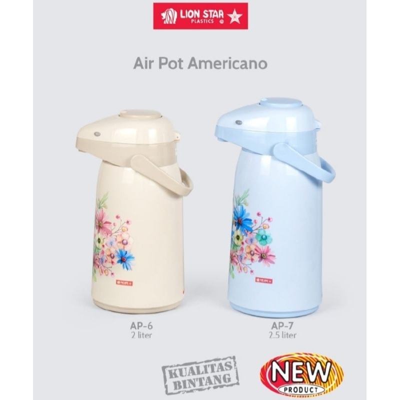 Jual Termos air panas pompa lion star 2 liter/termos air panas pencet lion star 2 liter/thermos ...