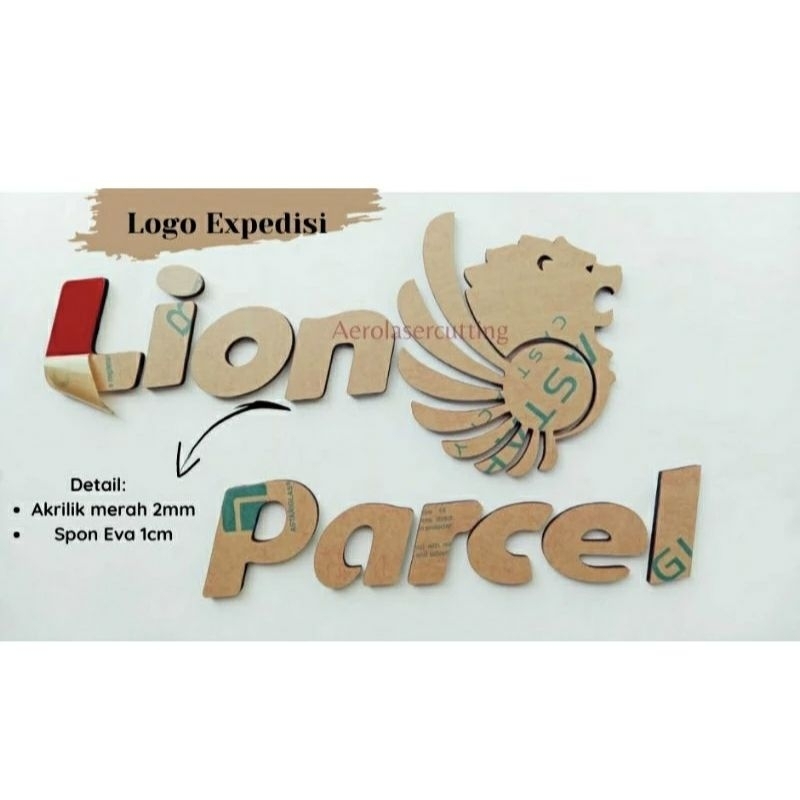 Jual Logo Timbul Akrilik Lion Parcel/Logo Akrilik Dinding Lion Parcel ...