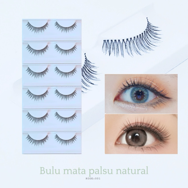 Jual Bulu Mata Palsu Natural | 6pcs Full Cover | Shopee Indonesia