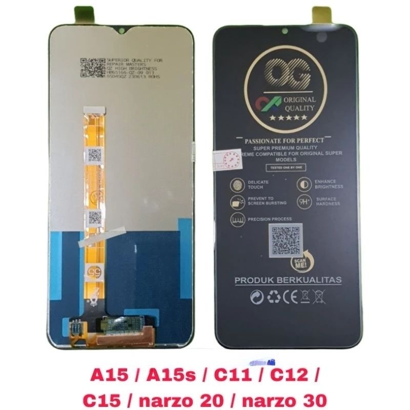 Jual LCD TOUCHSCREEN OPPO A15 2020 A15S A16K A16E REALME C11 C12 C15 NARZO 20 NARZO 30 A BLACK ...