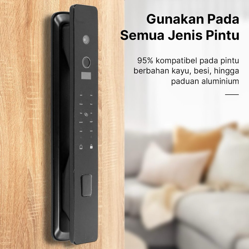 Jual ALOY-X Smart Door Lock Kunci Pintu Rumah Fingerprint Password Key Card - A-X-10 | Shopee ...