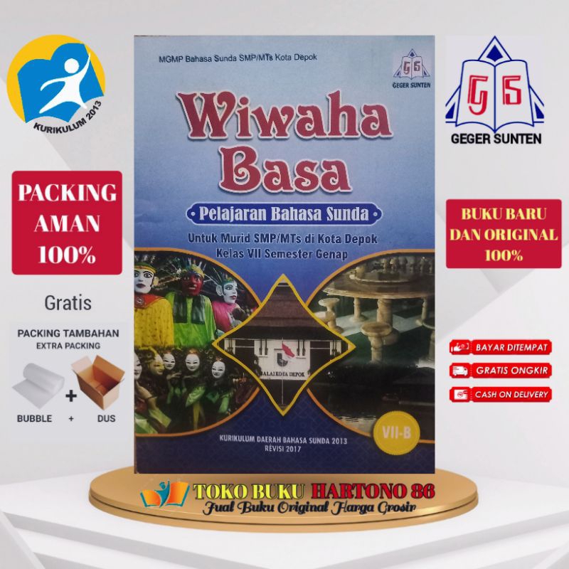 Jual Buku Bahasa Sunda Wiwaha Basa Untuk Smp Mts Kelas 7b Kurikulum 2013 Geger Sunten Shopee