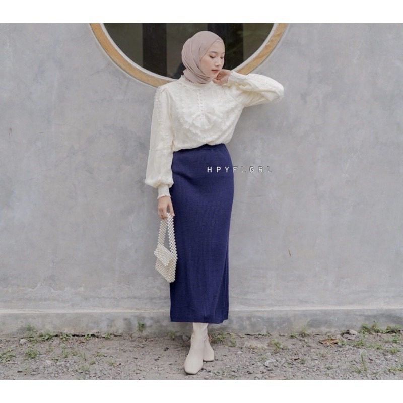 Jual rajut premium, rok span rajut, rok span rajut, rok knit rajut ...
