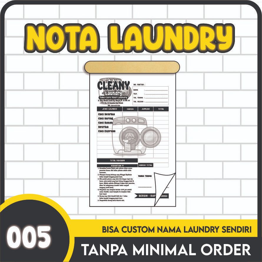 Jual NOTA LAUNDRY 005 1PLY/2PLY | Shopee Indonesia