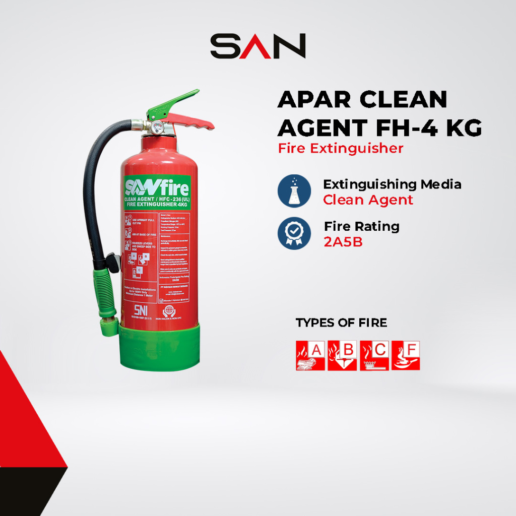 Jual APAR CLEAN AGENT ALAT PEMADAM API RINGAN EXTINGUISHER HFC-236 ...