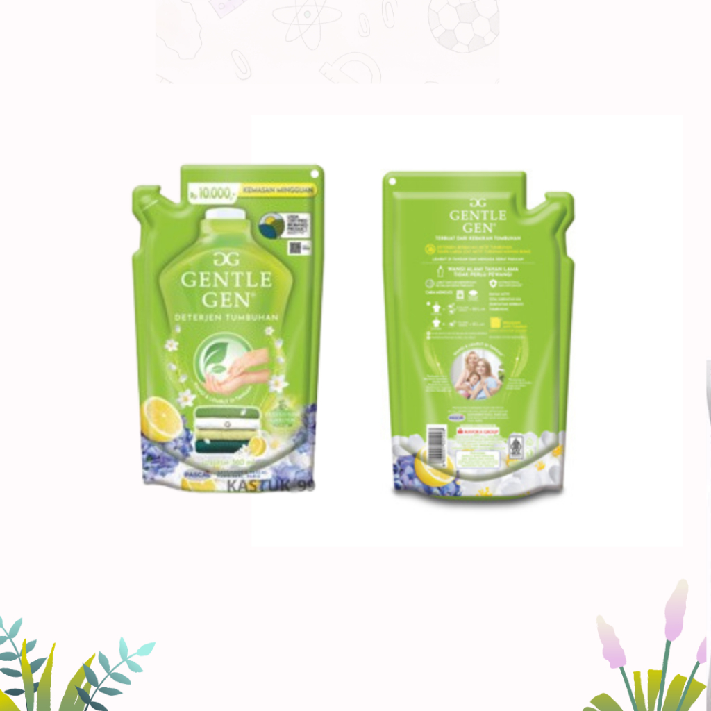 Jual Deterjen Cair Gentle Gen Parisienne Garden Pouch Hijau 360ml (PCS ...
