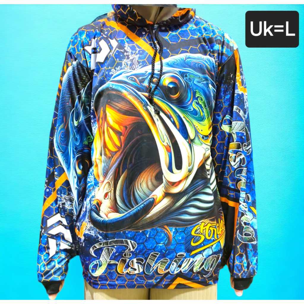 Jual Baju Mancing Bahan Bagus Pakai Penutup Kepala UKuran L(satu Ukuran ...