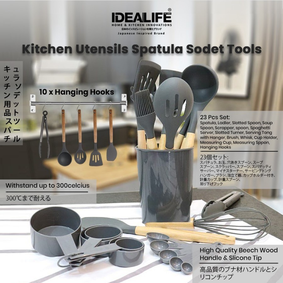 Jual Peralatan Masak Dapur Idealife IL-172A Spatula Sutil Sodet Nilon ...