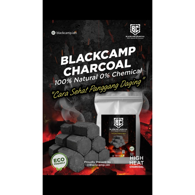 Jual BLACKCAMP CHARCOAL ARANG Briket BBQ Zero chemical Tanpa bahan Kimia | Shopee Indonesia