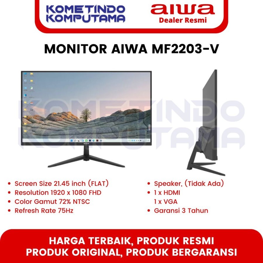 Jual MF2203-V 22" AIWA - Monitor LED AIWA MF2203-V 21.45" Flat 1080p ...
