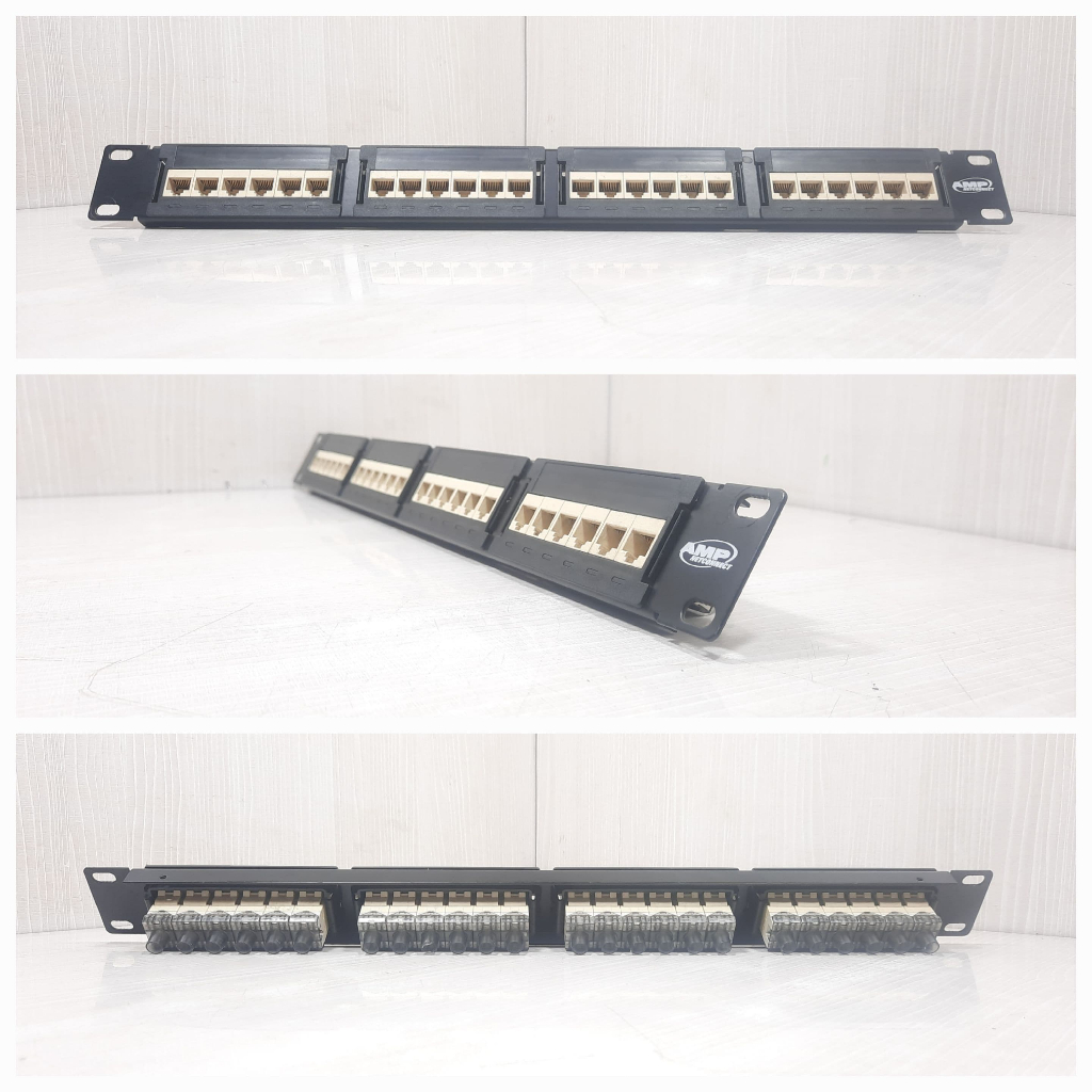 Jual AMP Net Connect Patch Panel Commscope 24 port Cat6 | Shopee Indonesia