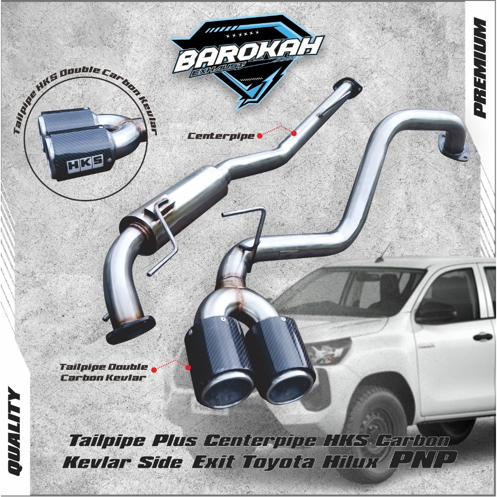 Jual Tailpipe HKS Double Carbon Kevlar Side Exit Plus Centerpipe Toyota ...