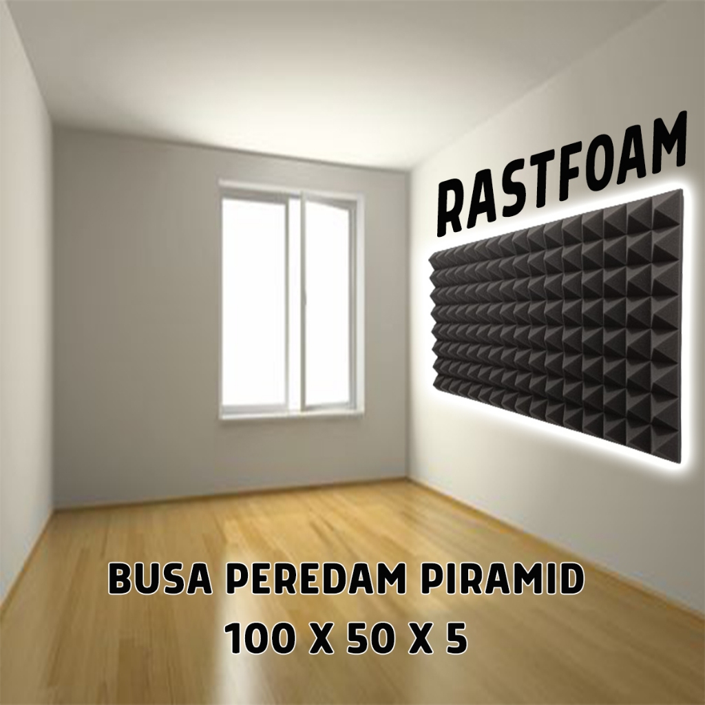 Jual Busa peredam suara pyramid ruangan kedap dinding ukuran 100x50X5Cm ...