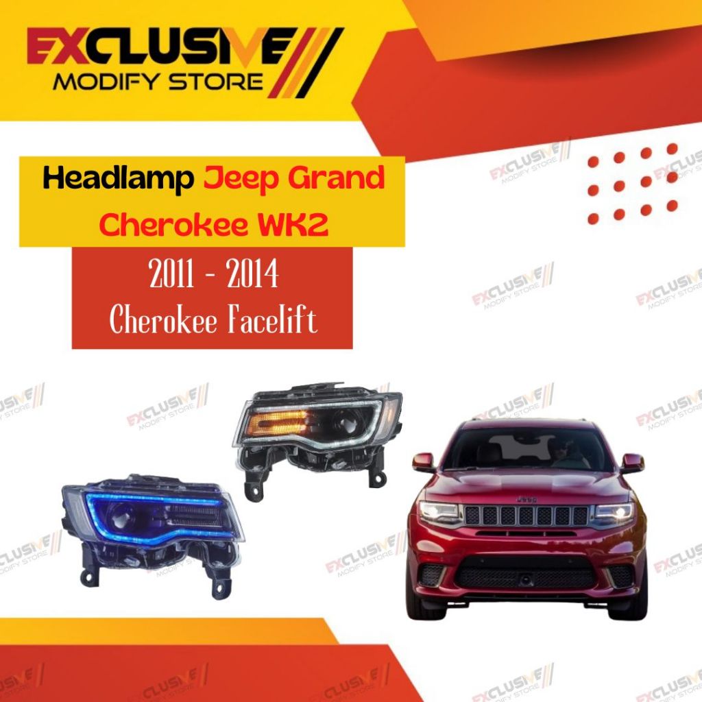 Jual JEEP GRAND CHEROKEE WK2 (2011-2014) HEADLAMP UPGRADE CHEROKEE ...