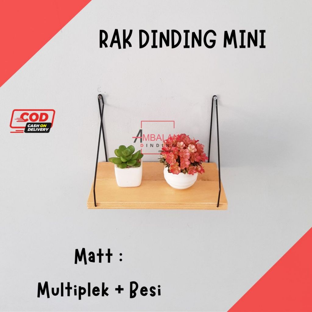 Jual Rak Gantung Minimalis Uk 25x13 cm-Rak Dinding Tempel Besi Gantung ...