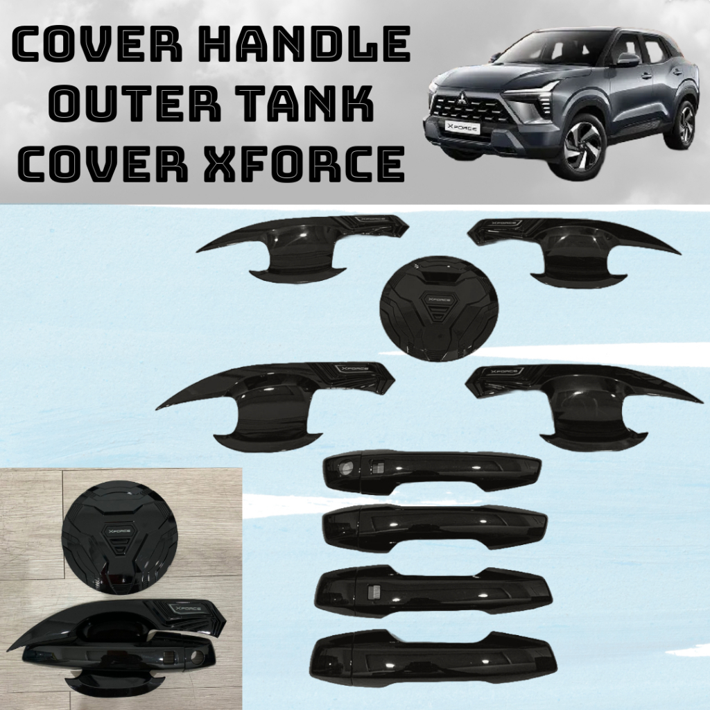 Jual Cover Handle Outer Tank Cover Xforce Black Glossy Aksesoris Mobil ...
