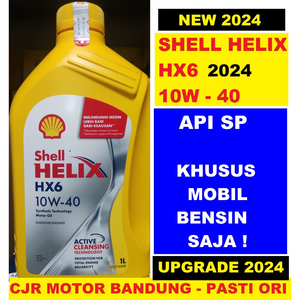 Jual Oli Mobil NEW Shell Helix HX6 10w 40 1L API SP JAMIN ORI ASLI ...